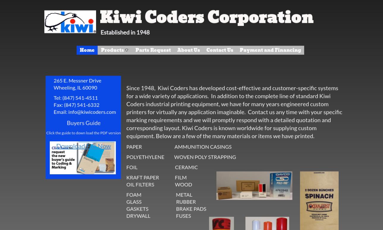 Kiwi® Coders Corporation | Marking Machinery Manufacturers